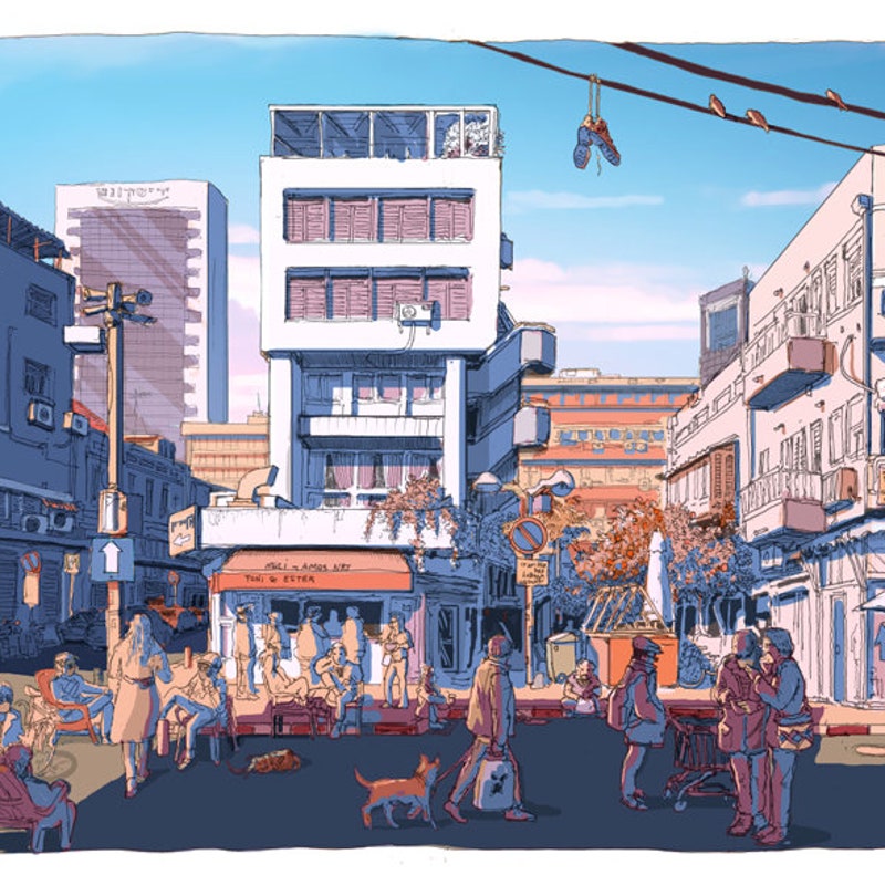 Tel Aviv Print - Etsy