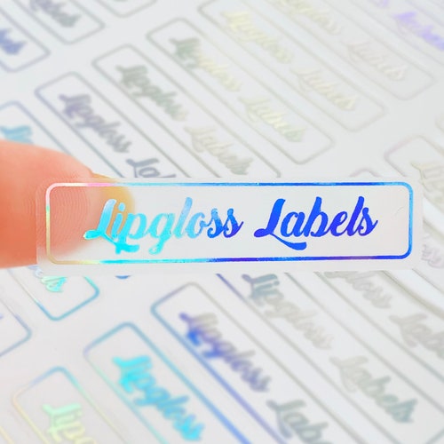 Transparent Personalised Lip Gloss Balm Waterproof Labels | Etsy
