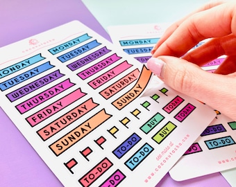 Daily Planner Sticker Set. Cute Bullet Journal Diary Stickers. | Etsy UK