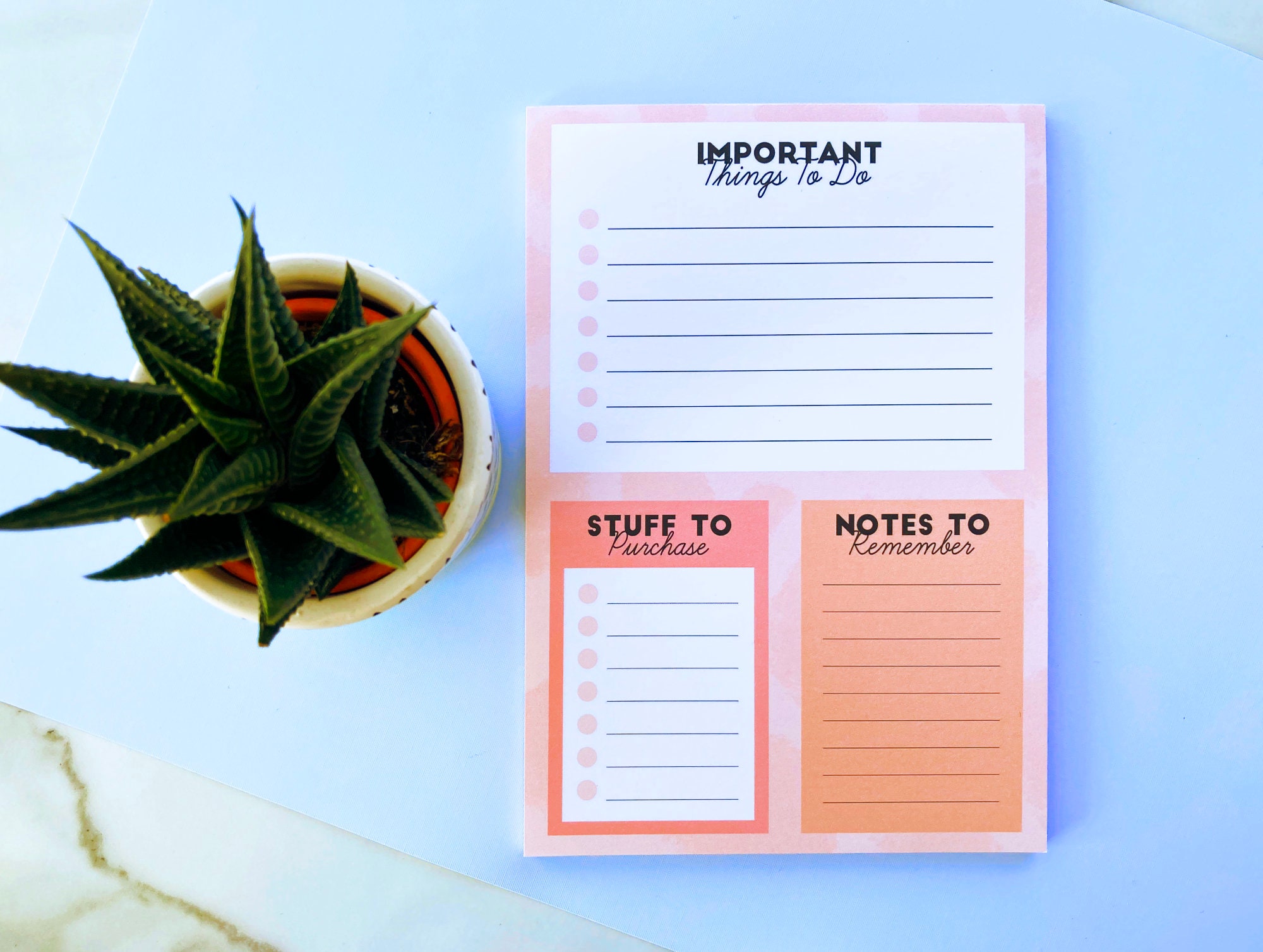 Desk to do list pad - smalllaha
