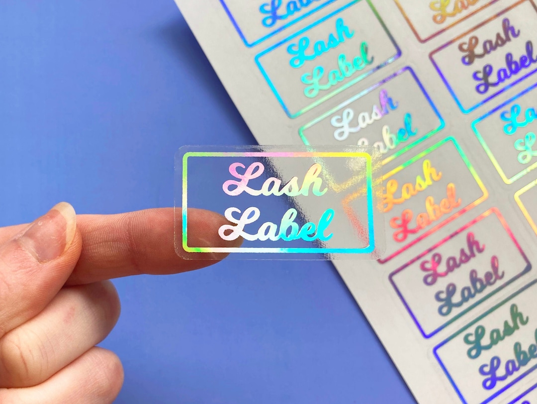 Clear Foil Eyelash Labels. Gloss Transparent Lash Packaging - Etsy UK