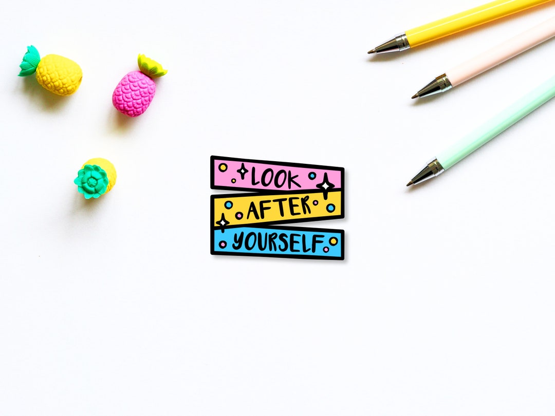 Mental Health Awareness Sticker. Illustrated Self Care Design. Take ...