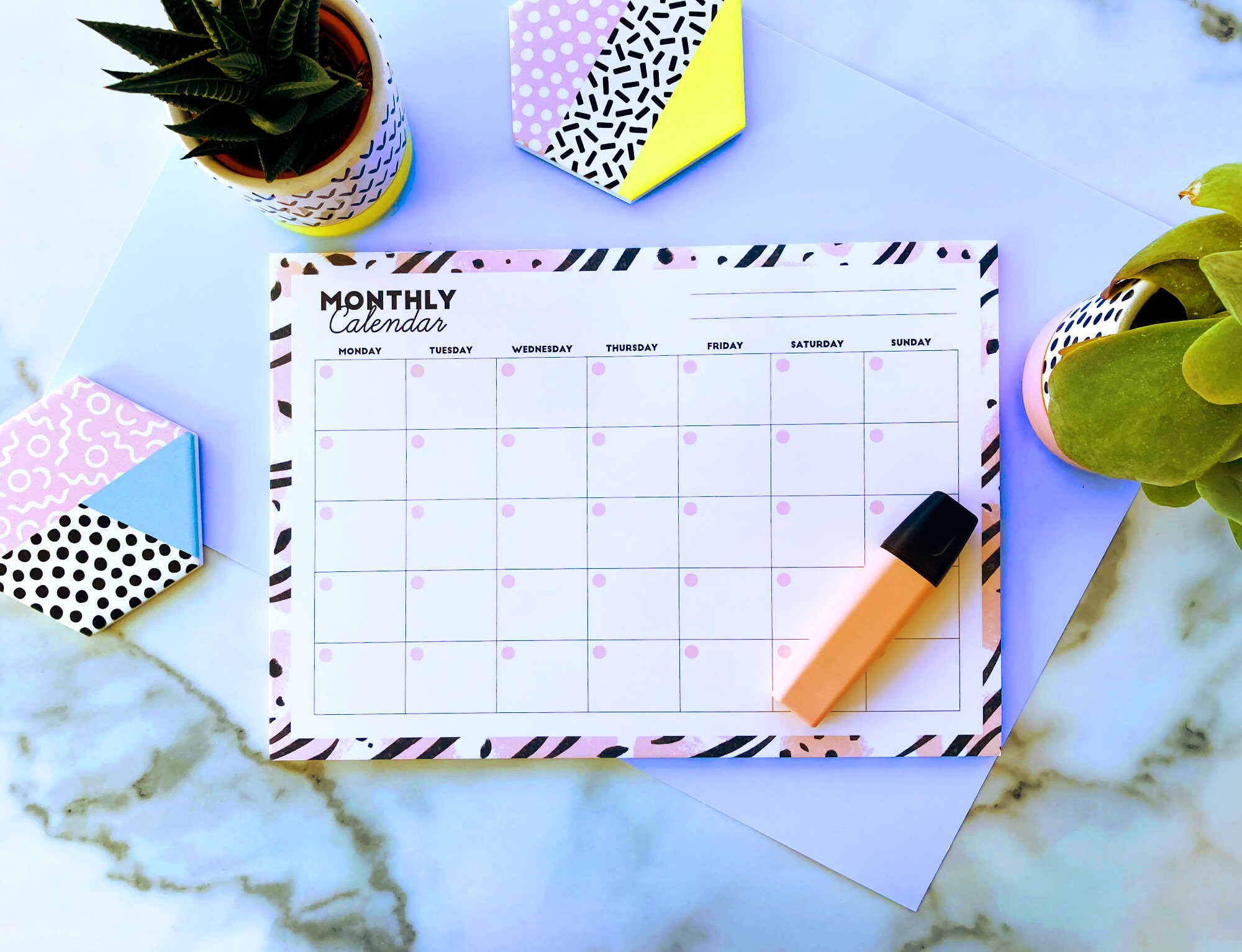 A4 Monthly Desk Calendar With Tearable Pages - Etsy UK