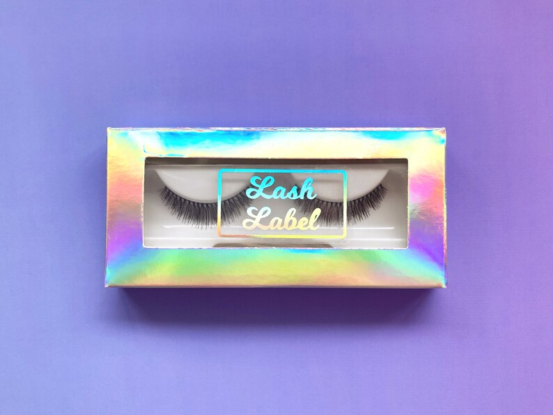 Clear Foil Eyelash Labels. Gloss Transparent Lash Packaging - Etsy UK