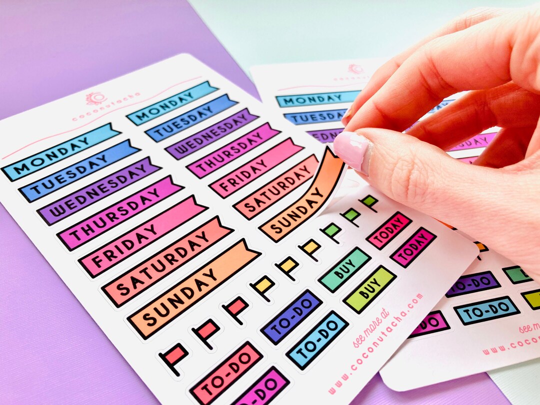 Daily to Do List Planner Sticker Set - Etsy UK