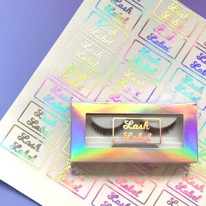 Clear Foil Eyelash Labels. Gloss Transparent Lash Packaging - Etsy UK