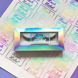 Clear Foil Eyelash Labels. Gloss Transparent Lash Packaging - Etsy UK
