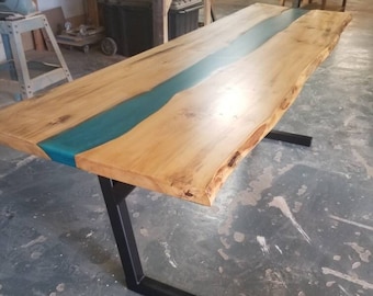 Stunning Black Walnut Epoxy Resin River Desk Office - Etsy