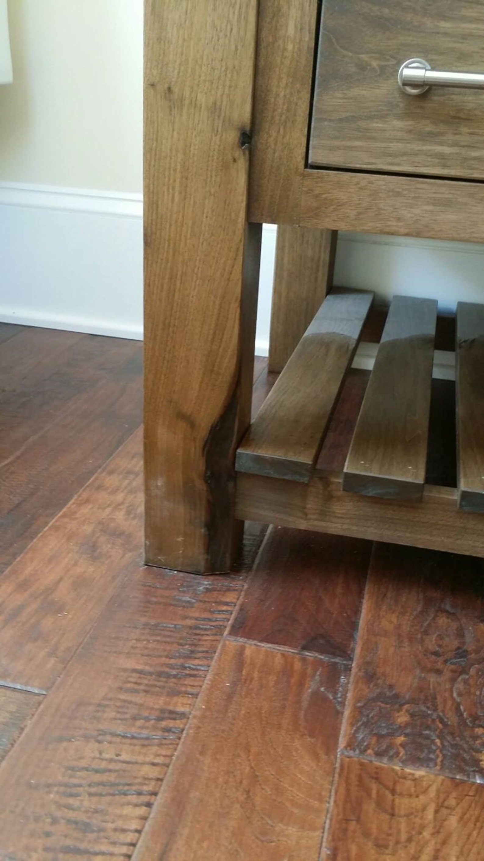 White Walnut Vanity With Natural Walnut Stain - Etsy