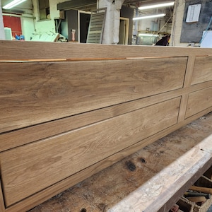 Floating White Oak Double Vanity Base - Etsy