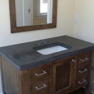White Walnut Vanity With Natural Walnut Stain - Etsy
