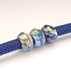 Beautiful Greek Ceramic Enamel Beads - Blue/taupe Multi - for 10MM ...