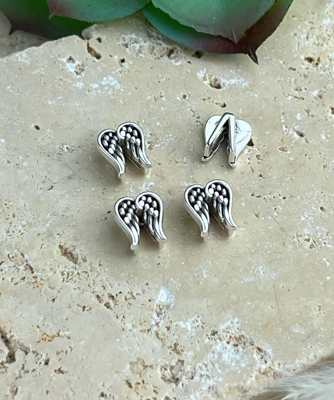 Angel Wings Slider for Making Bracelets - 5MM Slides for DIY Jewelry ...