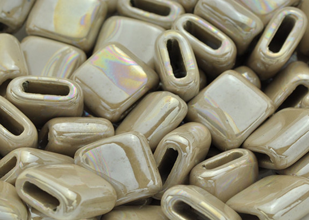 4 Greek Enamel Ceramic Slider - Iridescent Rose Putty - for Use With ...