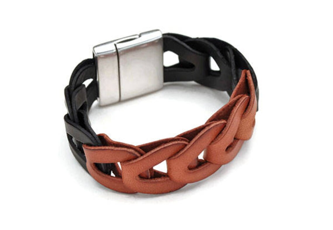 Small Leather Links Create Custom Bracelets Premium | Etsy