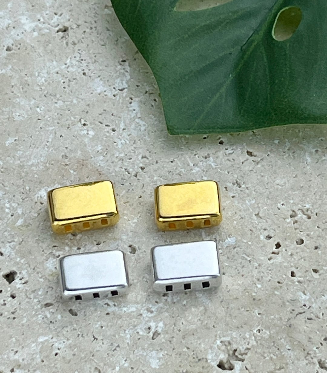 10MM End Caps W/3 Holes for Making Jewelry - Supplies - Etsy