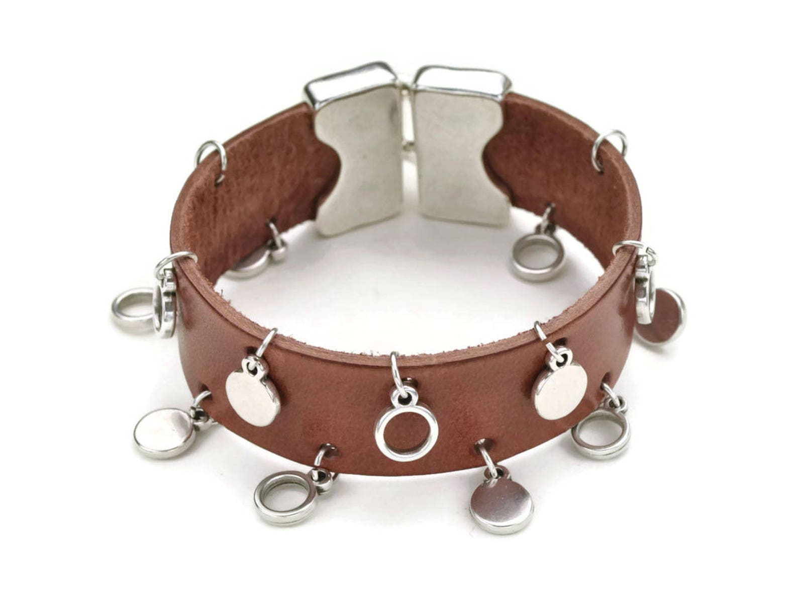 Leather Charm Bracelet High Quality Leather Choice of - Etsy