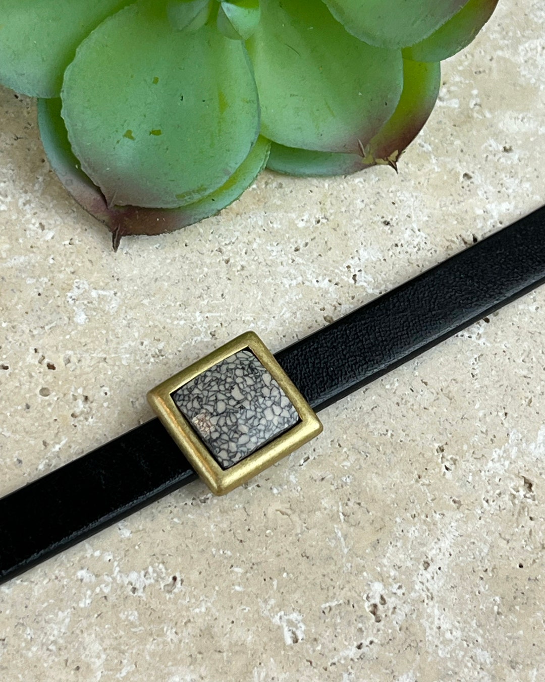 10MM GENUINE Swarovski Ceramic Slider - Mosaic - Antique Brass - Zamak ...