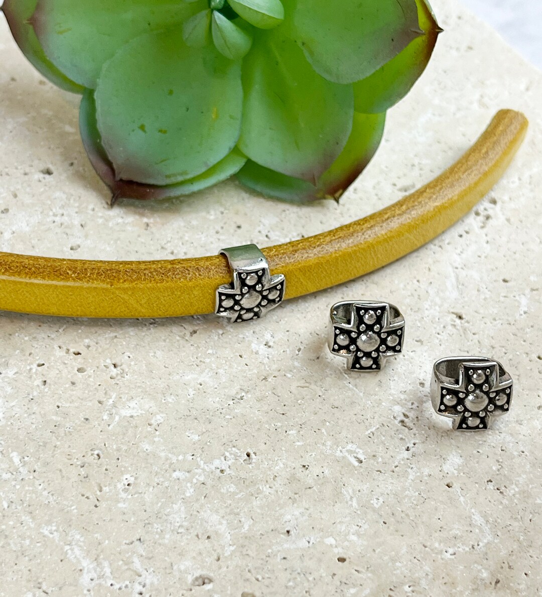 Licorice Leather Boho Inspired Cross Sliders - Leather Jewelry Making ...
