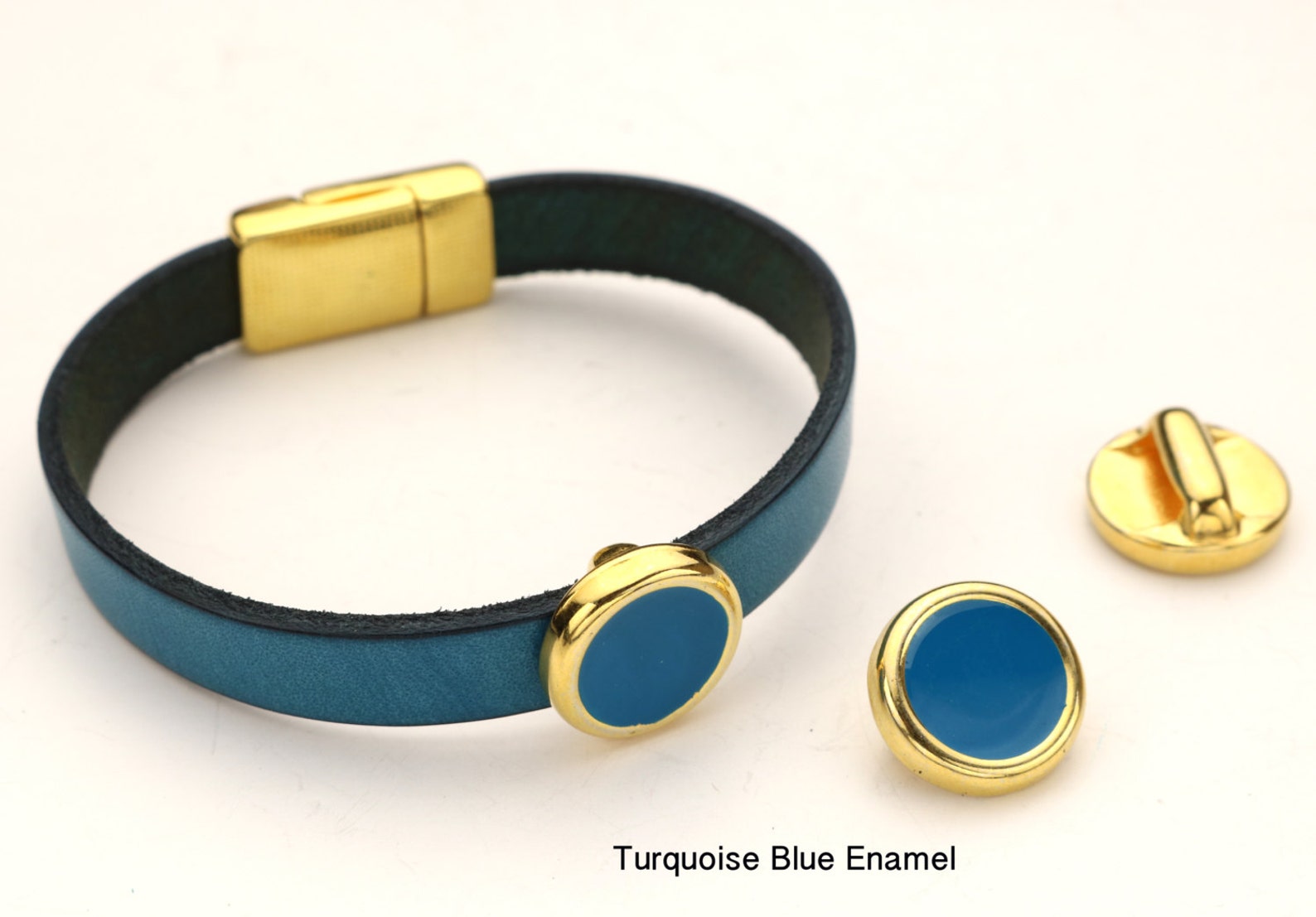 10MM Round Disc Slider Gold Deco Nickel Free Brown-olive | Etsy