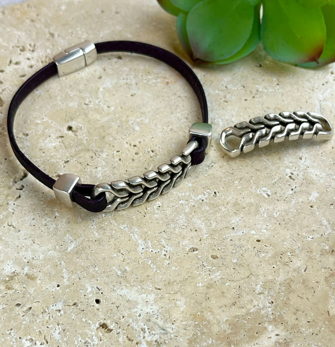 Organic Chainlink Style Zamak Bracelet Connector - Silver Bracelet ...