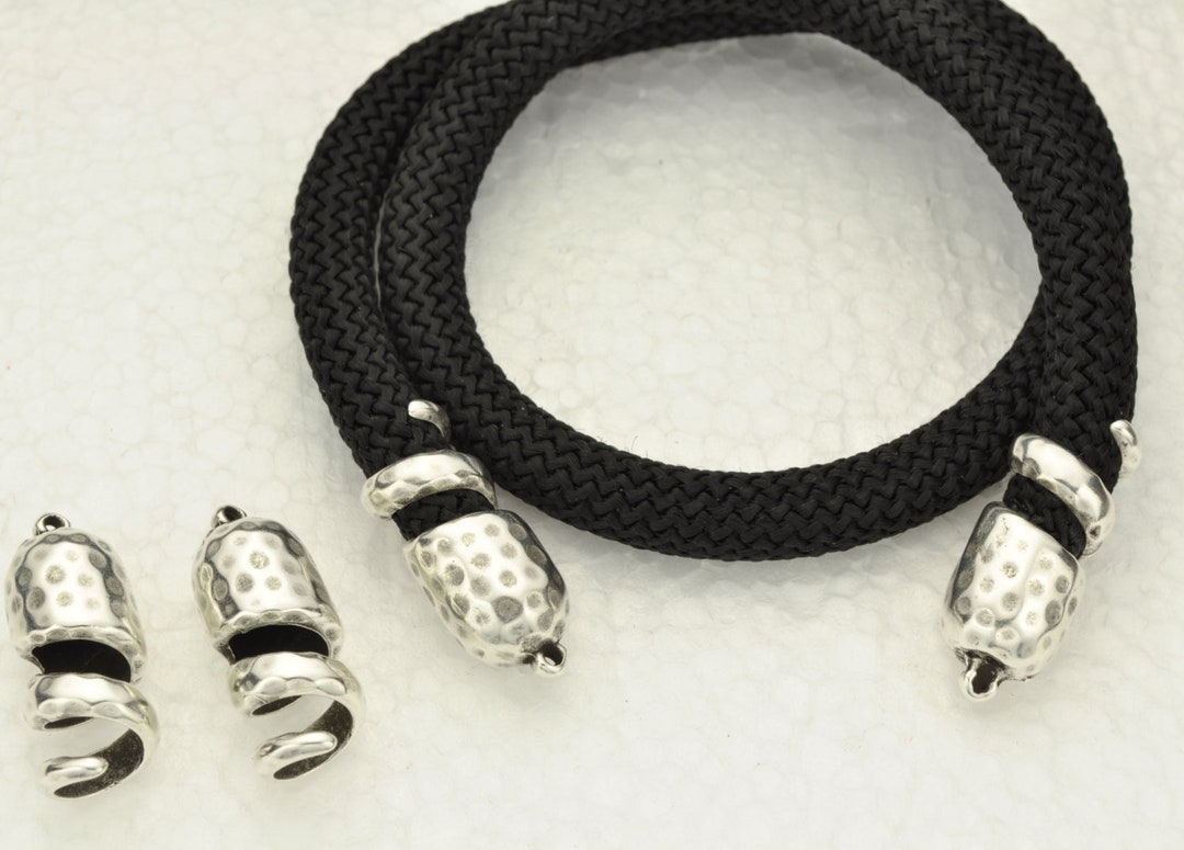 10MM Round Fancy Swirl End Caps - Antique Silver - 2 End Caps (1pr ...