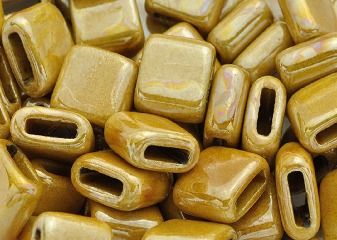 Greek Enamel Ceramic Slider - Iridescent Marigold - for Use With Flat ...