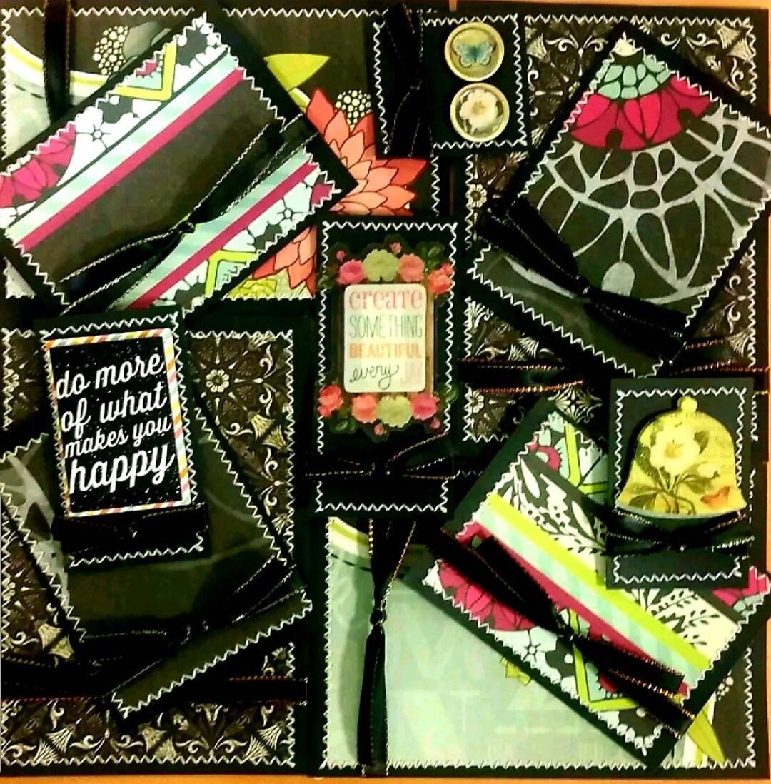 Premade Scrapbook Page/embellish Kit You Make Me Happy CSC - Etsy