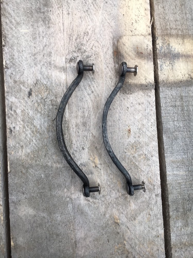Drawer Handle Set, Cabinet Handles, Hand Forged Steel, Old Fashioned ...