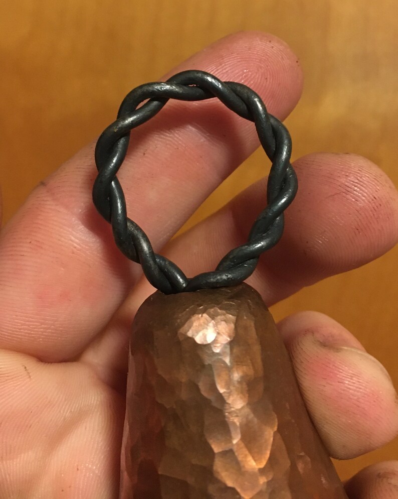 Handmade Miniature Copper Bell Hand Forged Steel Hangers and - Etsy