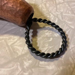 Handmade Miniature Copper Bell, Hand Forged Steel Hangers and Clapper ...