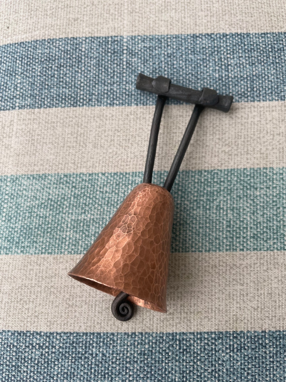 Copper Bell, Hand Forged, Small Dinner Bell, Hammered Copper With ...