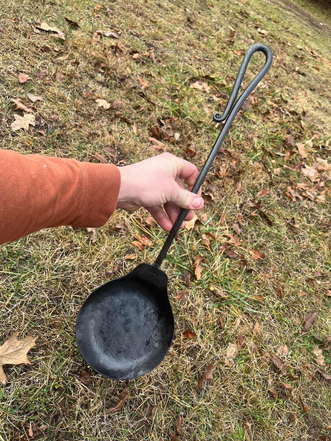 Hand Forged Iron Long Handled Egg Skillet - Etsy