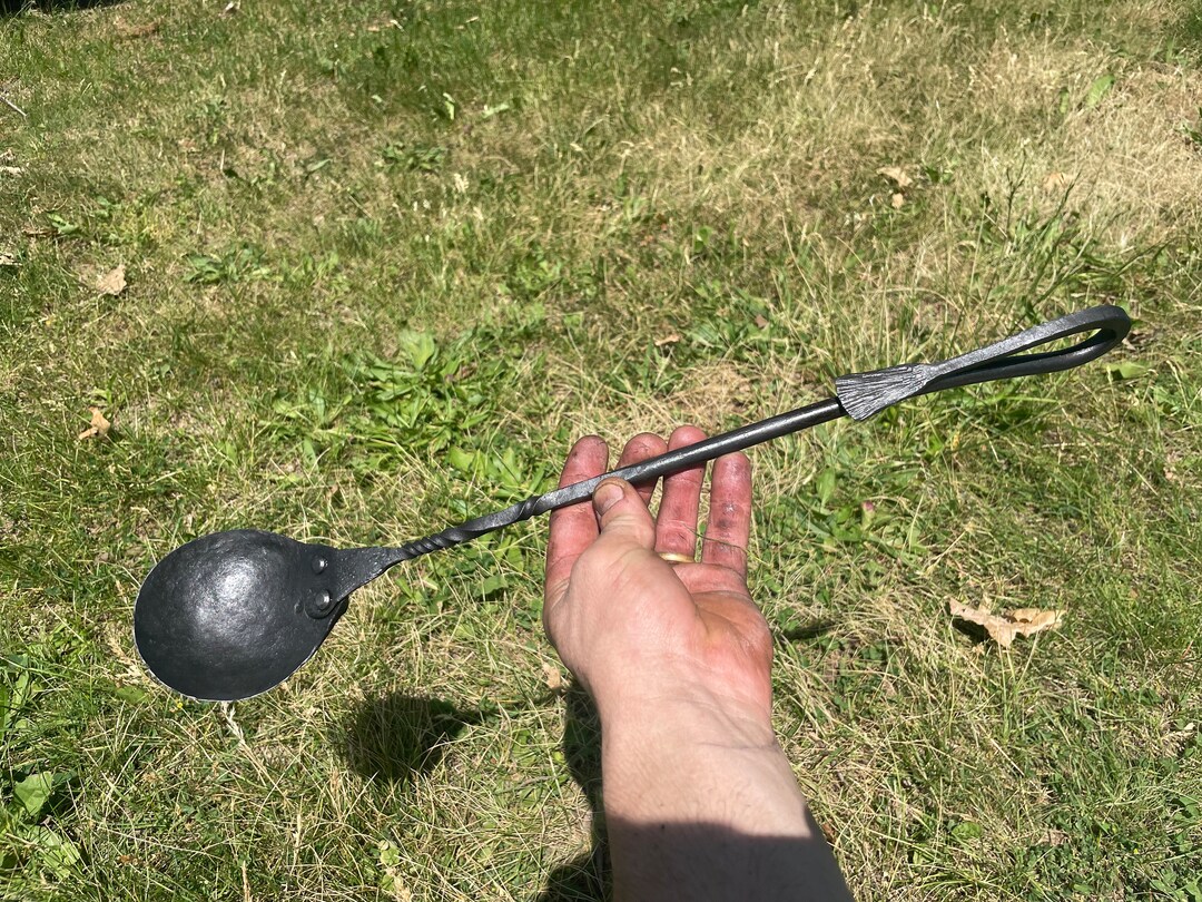Hand Forged Long Handle Camp Serving Spoon - Etsy