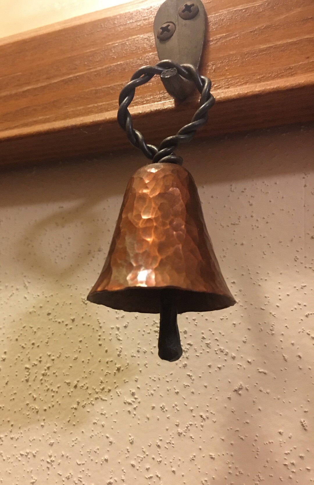 Handmade Miniature Copper Bell Hand Forged Steel Hangers and - Etsy