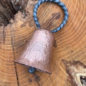 Handmade Copper Bell, Hand Forged Steel Hangers and Clapper, Fall ...