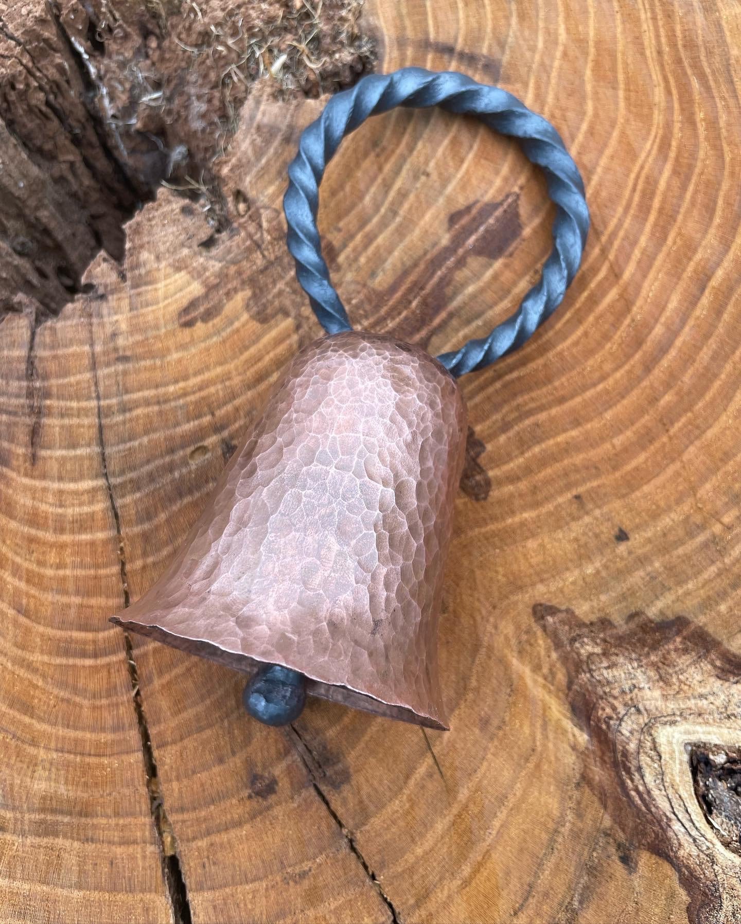 Handmade Copper Bell, Hand Forged Steel Hangers and Clapper, Fall ...
