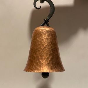 Hand Made Copper Dinner Bell, Hand Forged, Holiday, Rustic, Home Decor ...