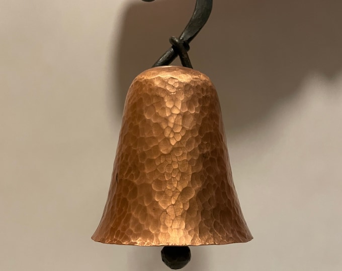 Hand Made Copper Dinner Bell, Hand Forged, Holiday, Rustic, Home Decor ...