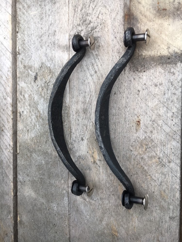 Drawer Handle Set, Cabinet Handles, Hand Forged Steel, Old Fashioned ...