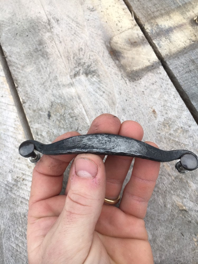 Drawer Handle Set, Cabinet Handles, Hand Forged Steel, Old Fashioned ...
