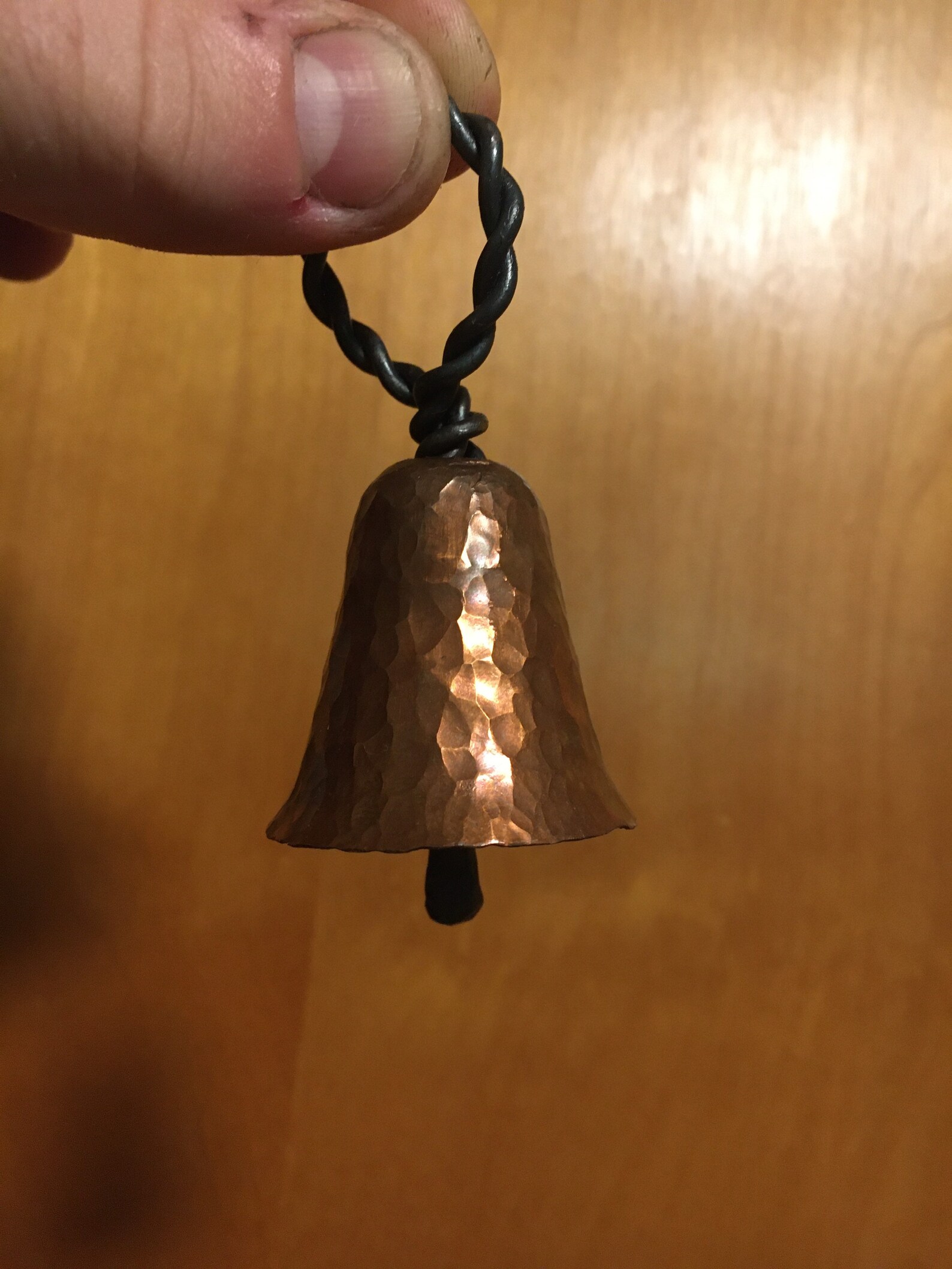 Handmade Miniature Copper Bell Hand Forged Steel Hangers and - Etsy