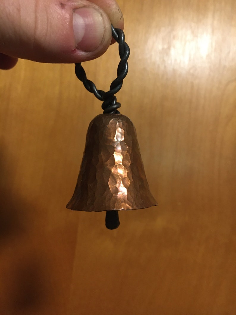 Handmade Miniature Copper Bell Hand Forged Steel Hangers and - Etsy