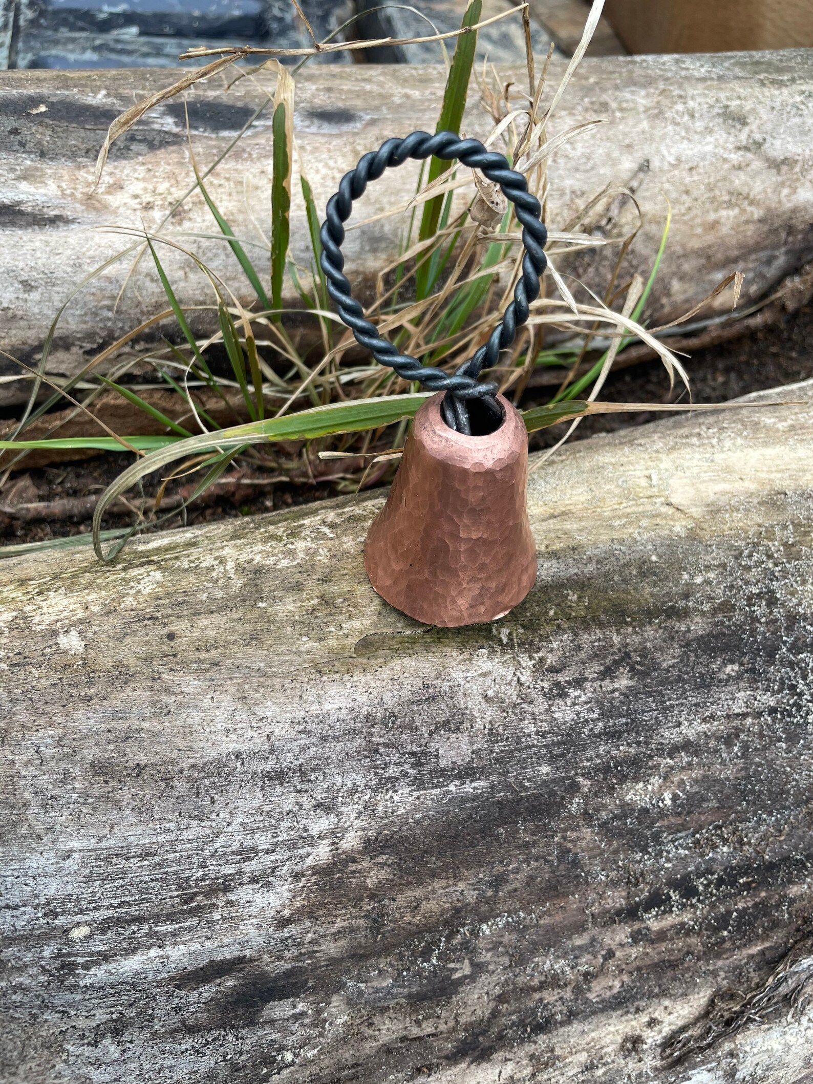 Handmade Miniature Copper Bell Hand Forged Steel Hangers and - Etsy