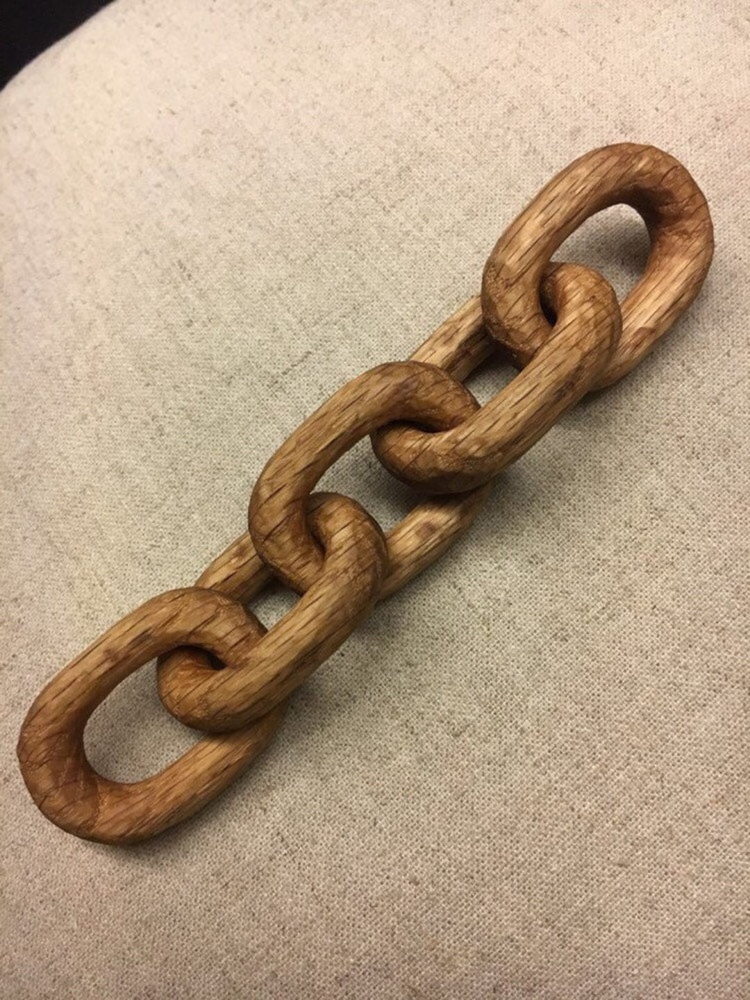 Hand Carved, Hand Whittled, Hardwood Oak, Five Wooden Chain Links. - Etsy