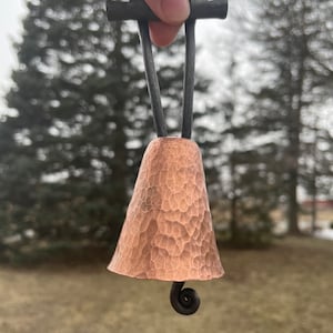Copper Bell, Hand Forged, Small Dinner Bell, Hammered Copper With ...