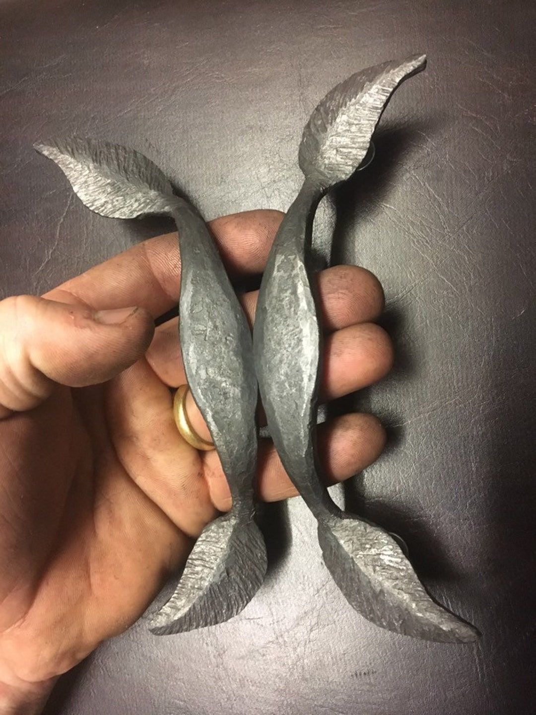 Cabinet Handle Set, Dresser Drawer Handles, Hand Forged Steel, Handmade ...