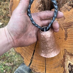 Handmade Copper Bell, Hand Forged Steel Hangers and Clapper, Fall ...