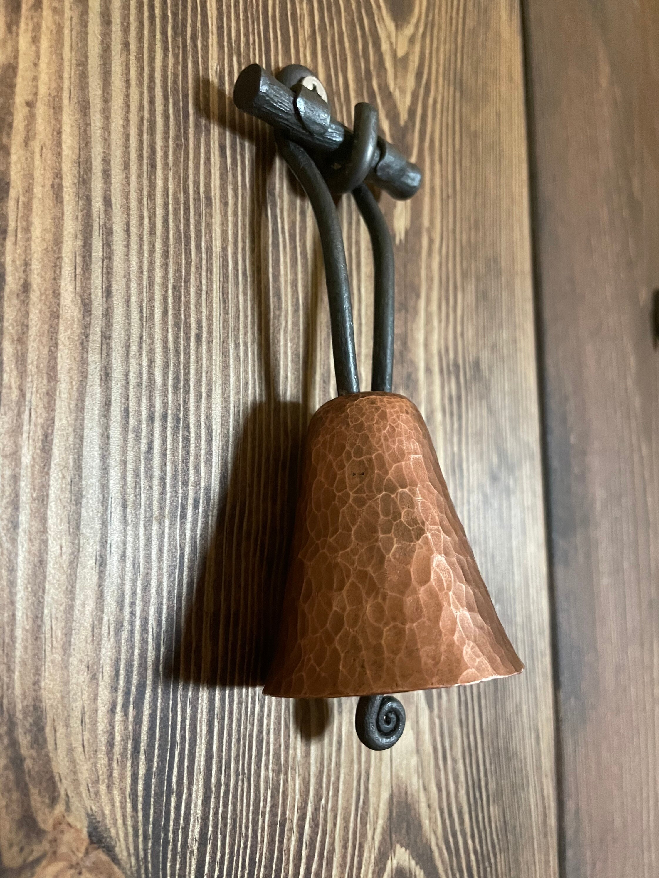 Copper Bell, Hand Forged, Small Dinner Bell, Hammered Copper With ...