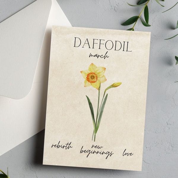 March Greeting Card - Etsy